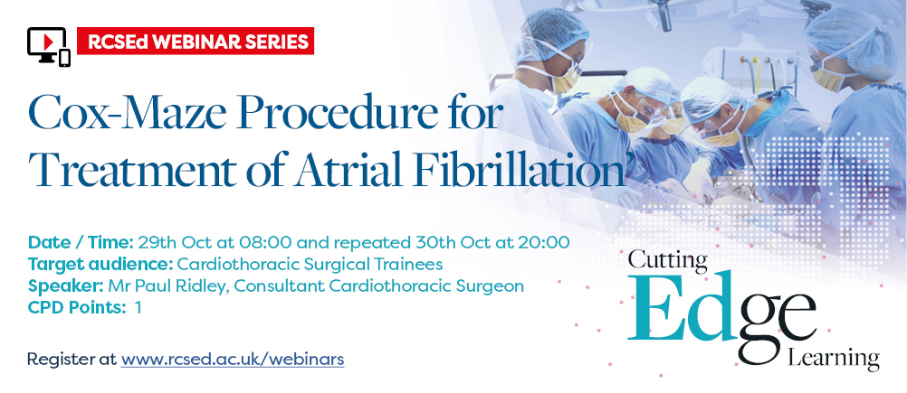 Cox-Maze Procedure for Treatment of Atrial Fibrillation - Webinar | CTSNet